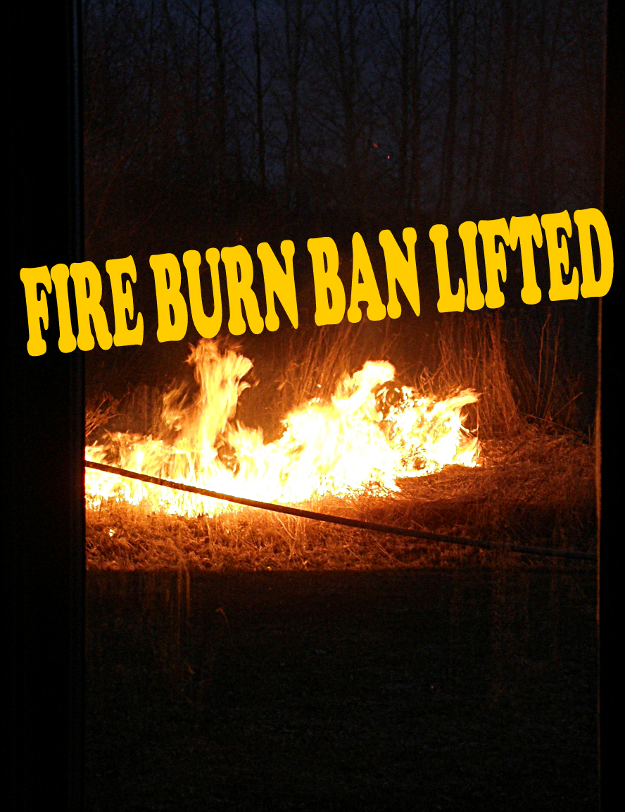 fire burn ban lifted – Township of Plummer Additional